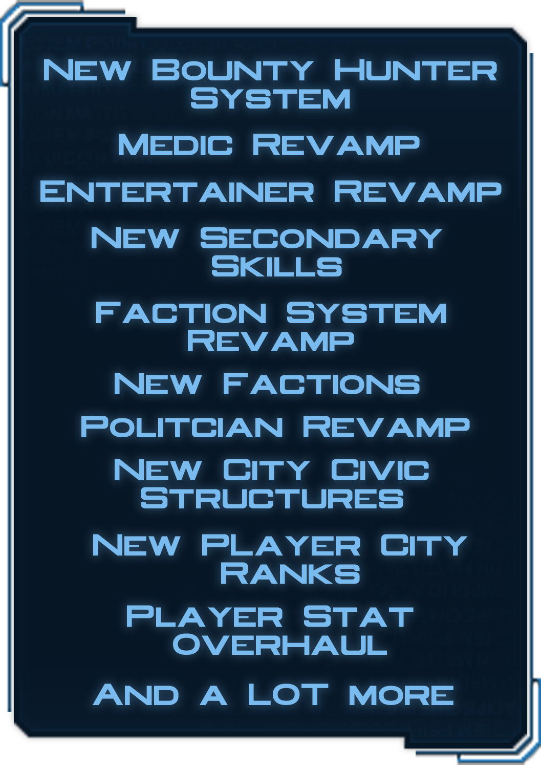 SWG – Features – Malevolent Gaming Multiverse